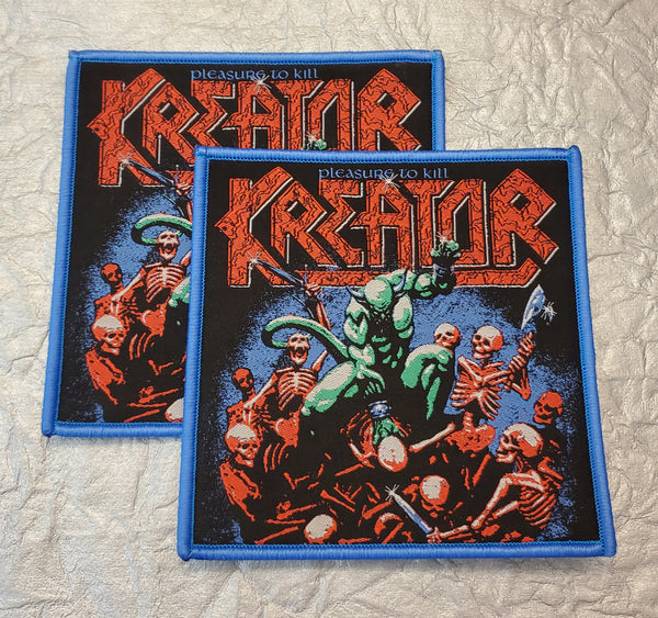 KREATOR "Pleasure To Kill" Patch (blue border) – Patch Master Productions